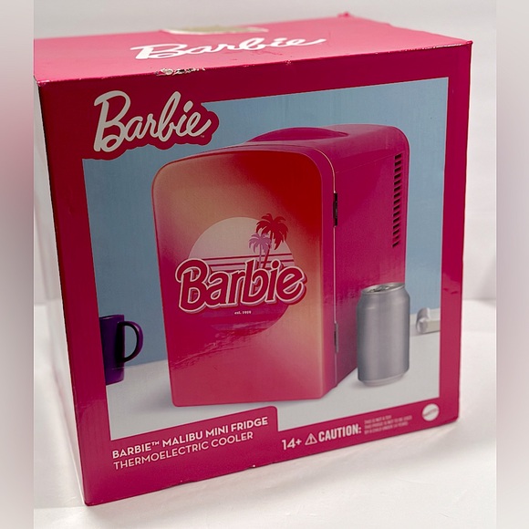 Barbie | Kitchen | Barbie Hot Pink Malibu 4l Mini Fridge Cooler With ...